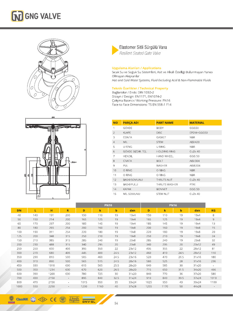 Page 54-Elastomer Sitli Sürgülü Vana-Resilient Seated Gate Valve | PDF