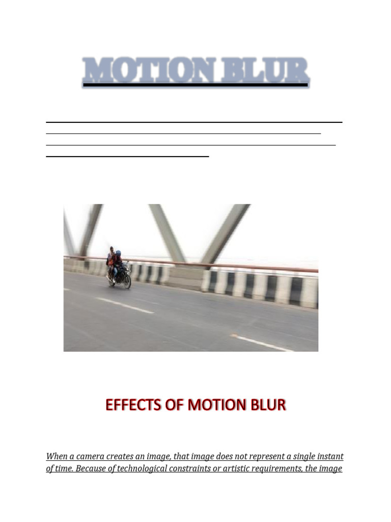 Motion Blur | PDF