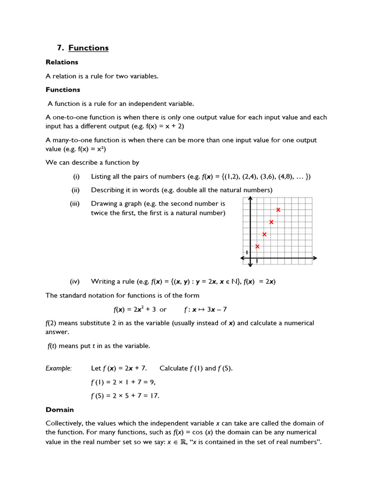 Functions Notes | PDF