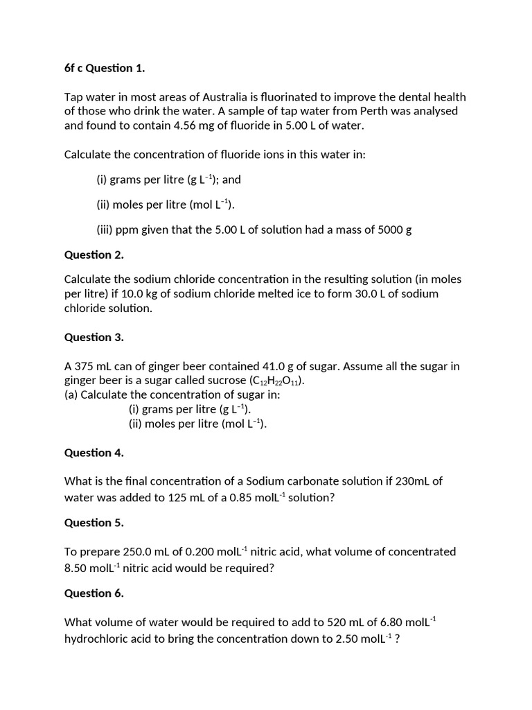 Solution Calcs | PDF