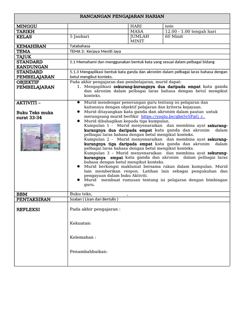 Minggu 4 Tingkatan 5 2024 | PDF