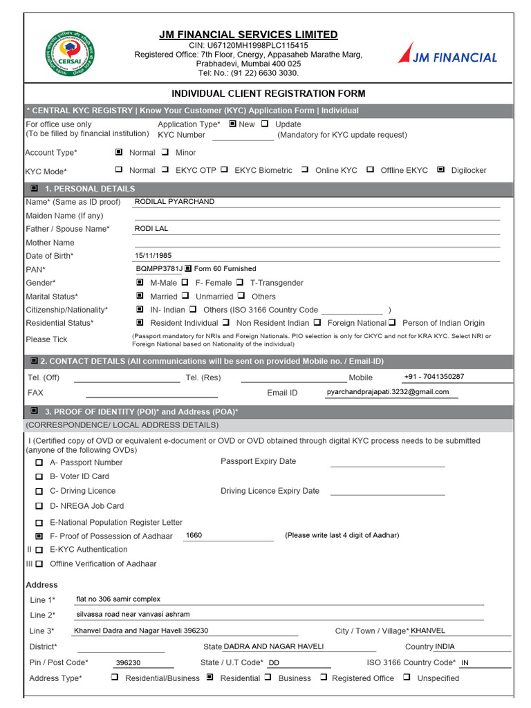 Aof XXXXX3781J | PDF