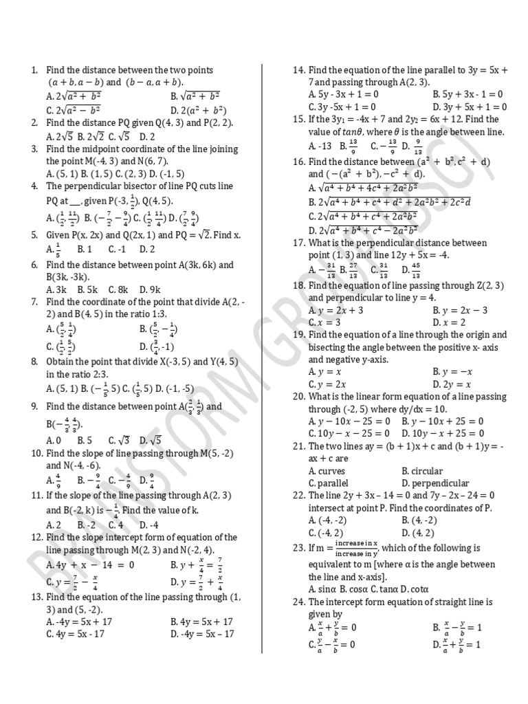BSG Mat112 Test 1 | PDF