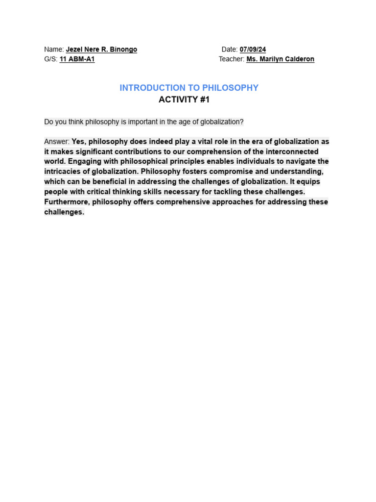 Binongo - Abm A1 | PDF