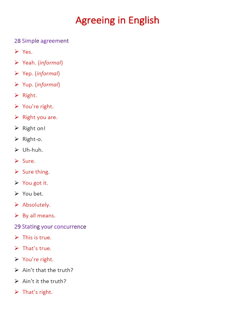 Agreeing in English | PDF