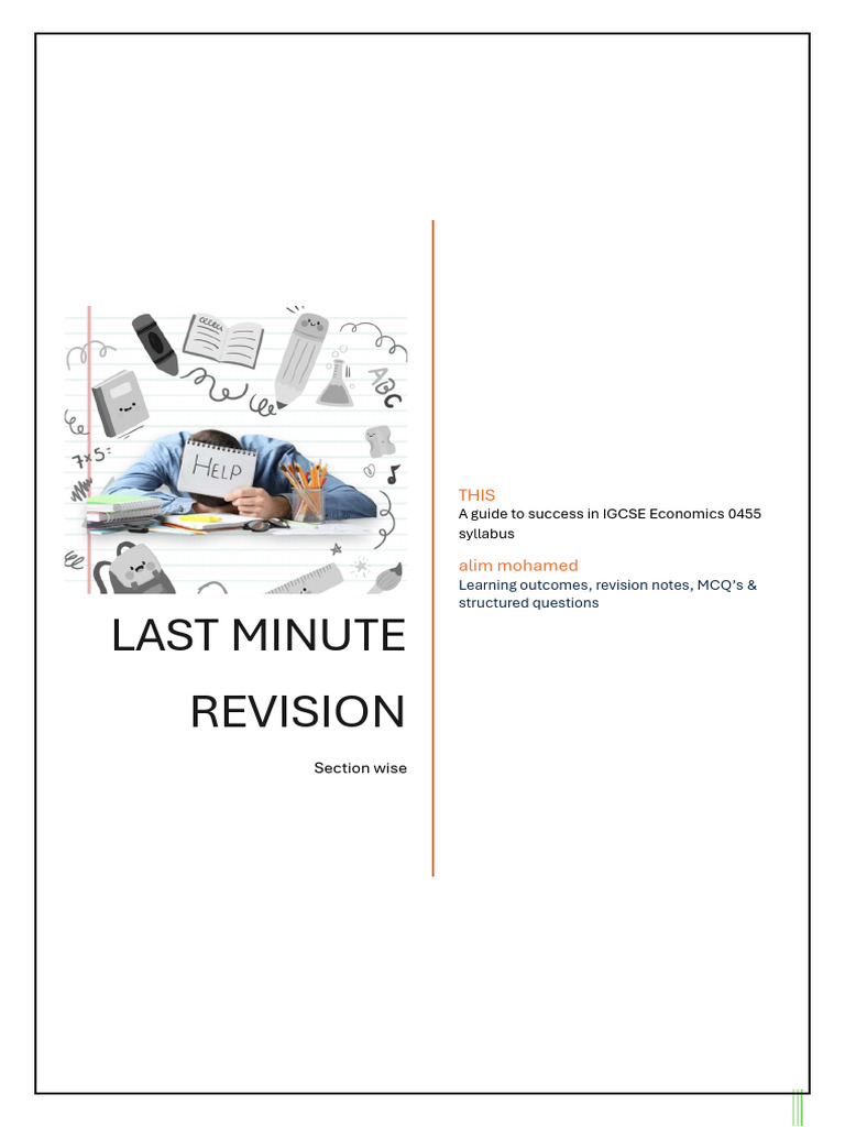 Last Minute Revision Guide 2024 - Section Wise | PDF