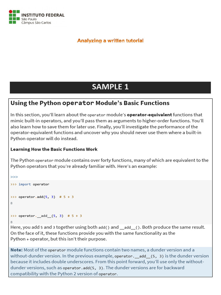 Analyzing A Written Tutorial | PDF Analyzing A Written Tutorial | PDF