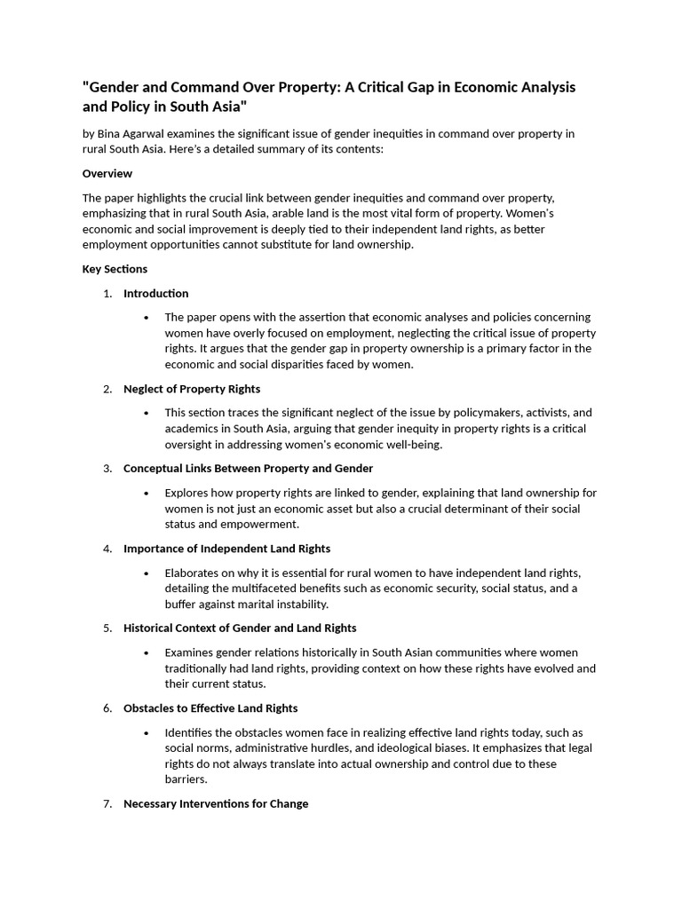 Gender and Command Over Property + Cases | PDF | Gender | Law