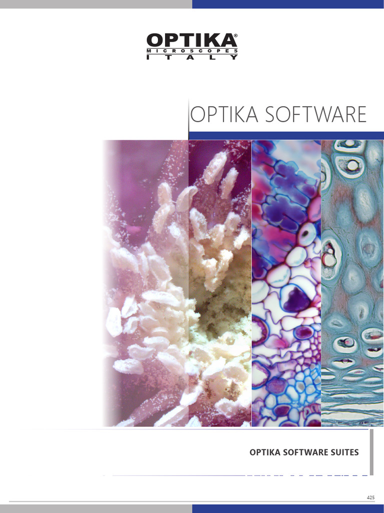 OPTIKA Microscopy Catalog - Cameras & Digital Solutions - Optika software | PDF