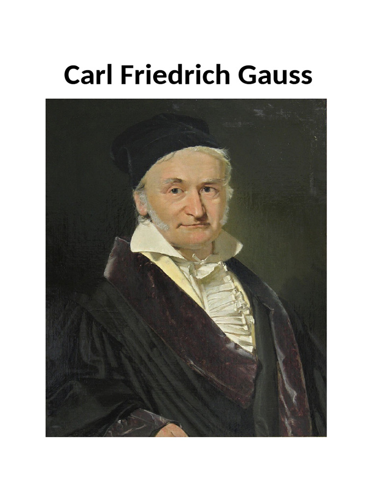 Carl Friedrich Gauss | PDF
