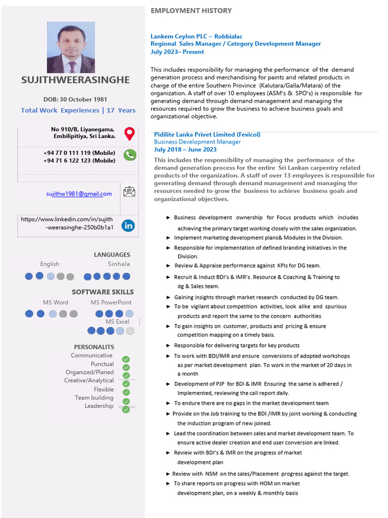 Sujith Weerasinghe - CV | PDF