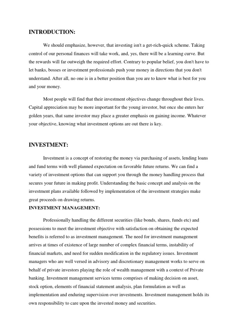 Finance Project | PDF | Investing | Stocks