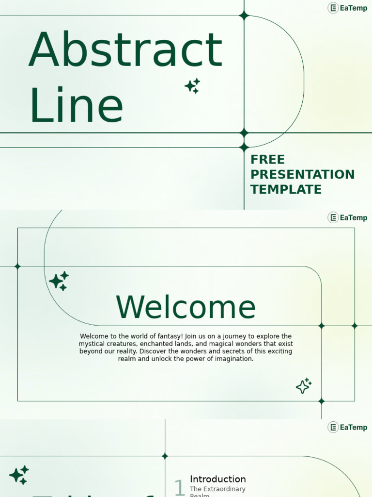 Abstract Line Presentation Template by EaTemp | PDF
