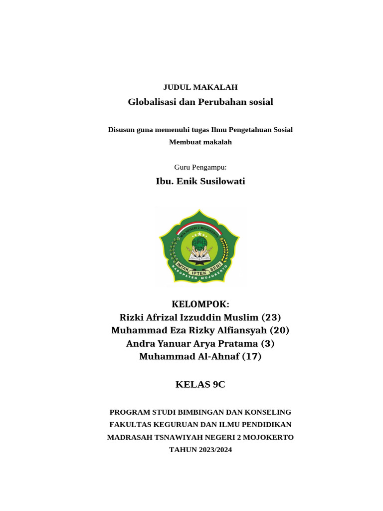 Template Penulisan Makalah 1 | PDF