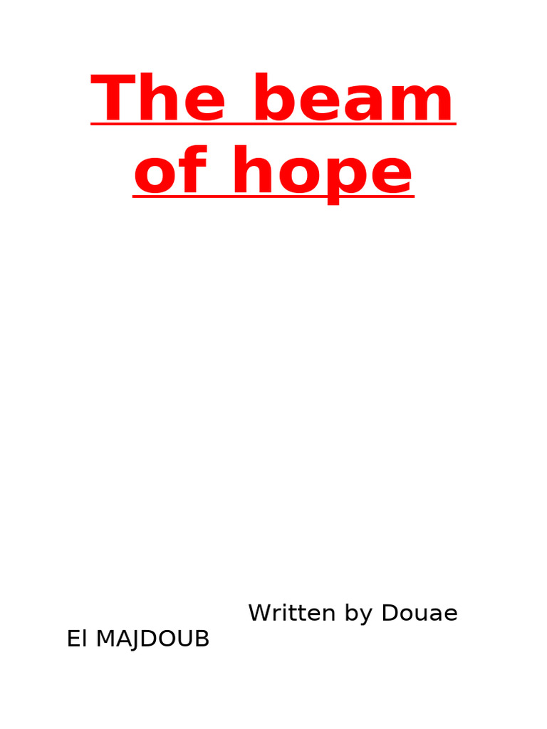 The Beam of Hope (Last Version) | PDF