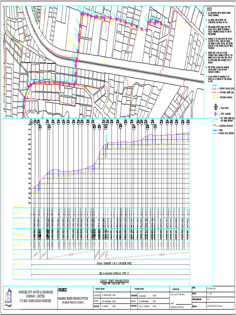 Ngando Sewer Rehabilitation Design-Profile | PDF