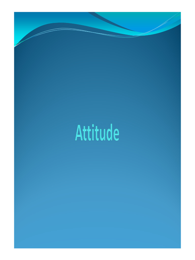 Attitude | PDF