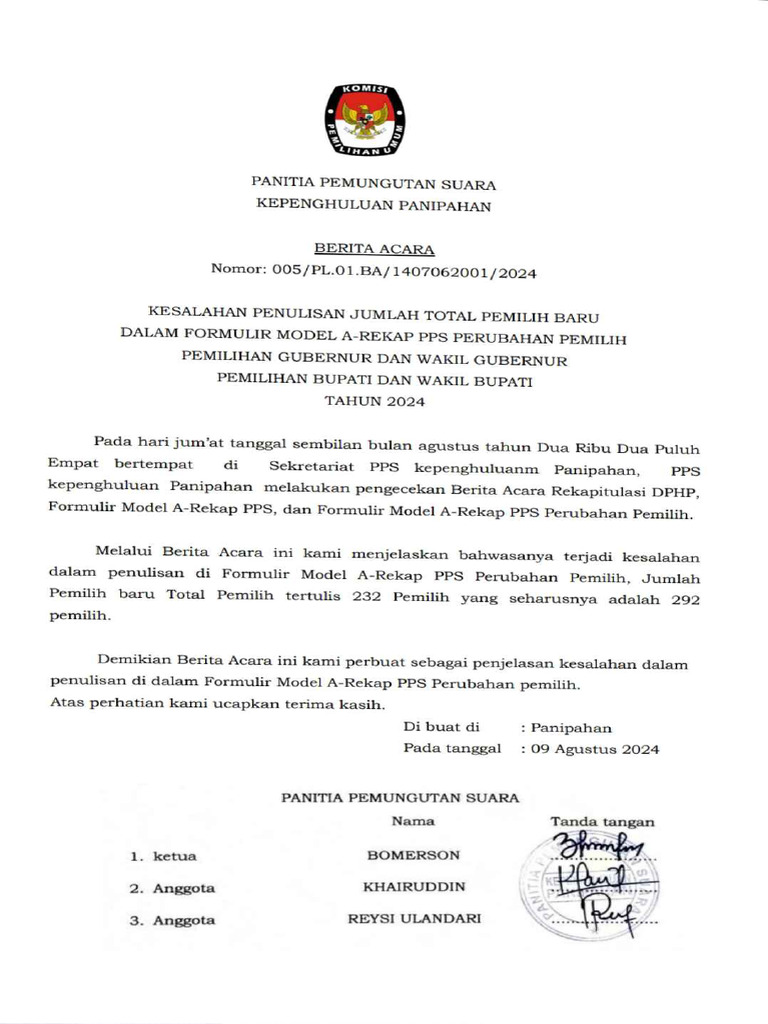 Ba Perubahan Jumlah PNP | PDF