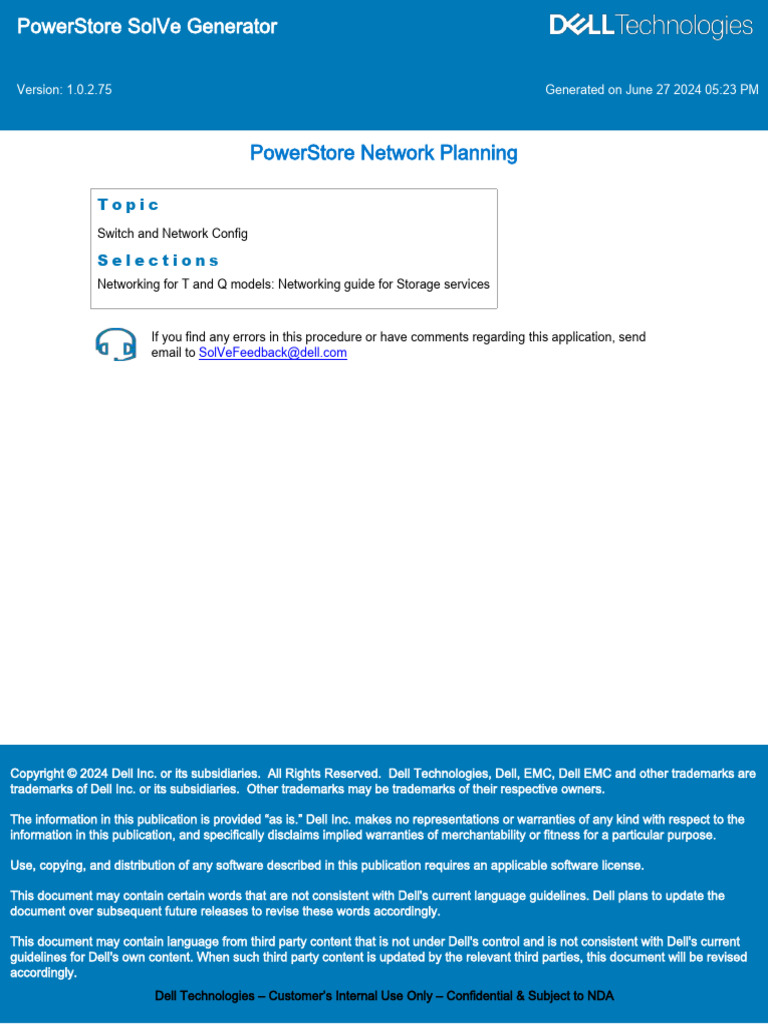 PowerStore - Switch and Network Config-PowerStore Network Planning | PDF