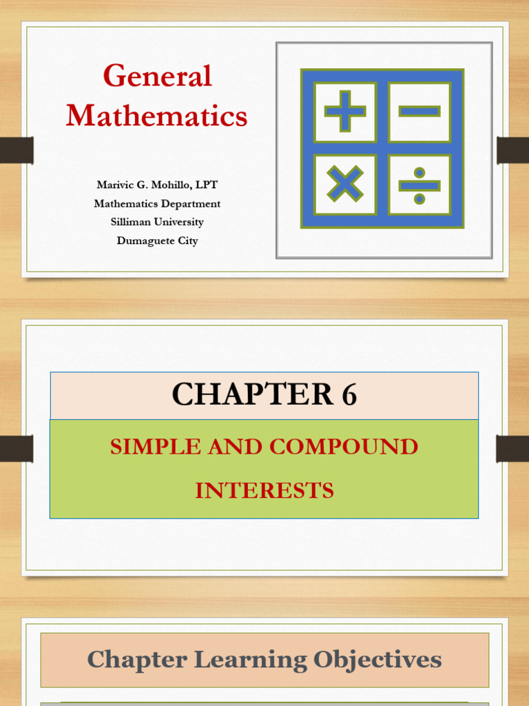 Chapter 6 Lesson 2 Simple and Compound Interest | PDF