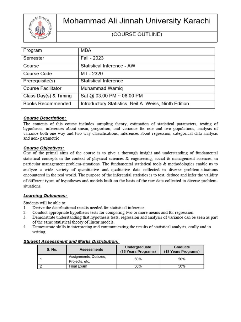 SI Course Outline | PDF