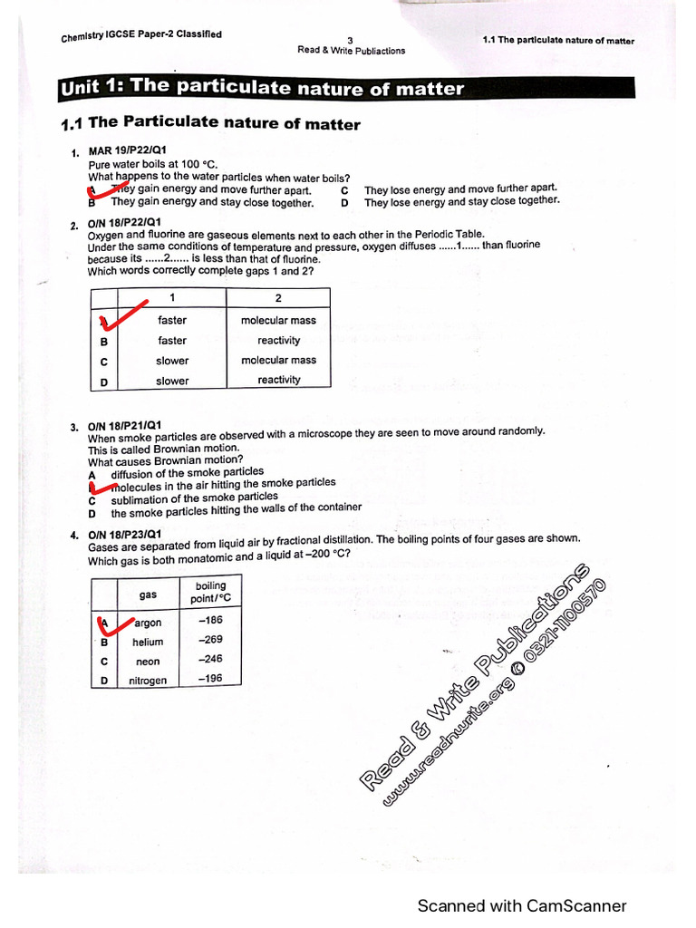 CHM Homework | PDF