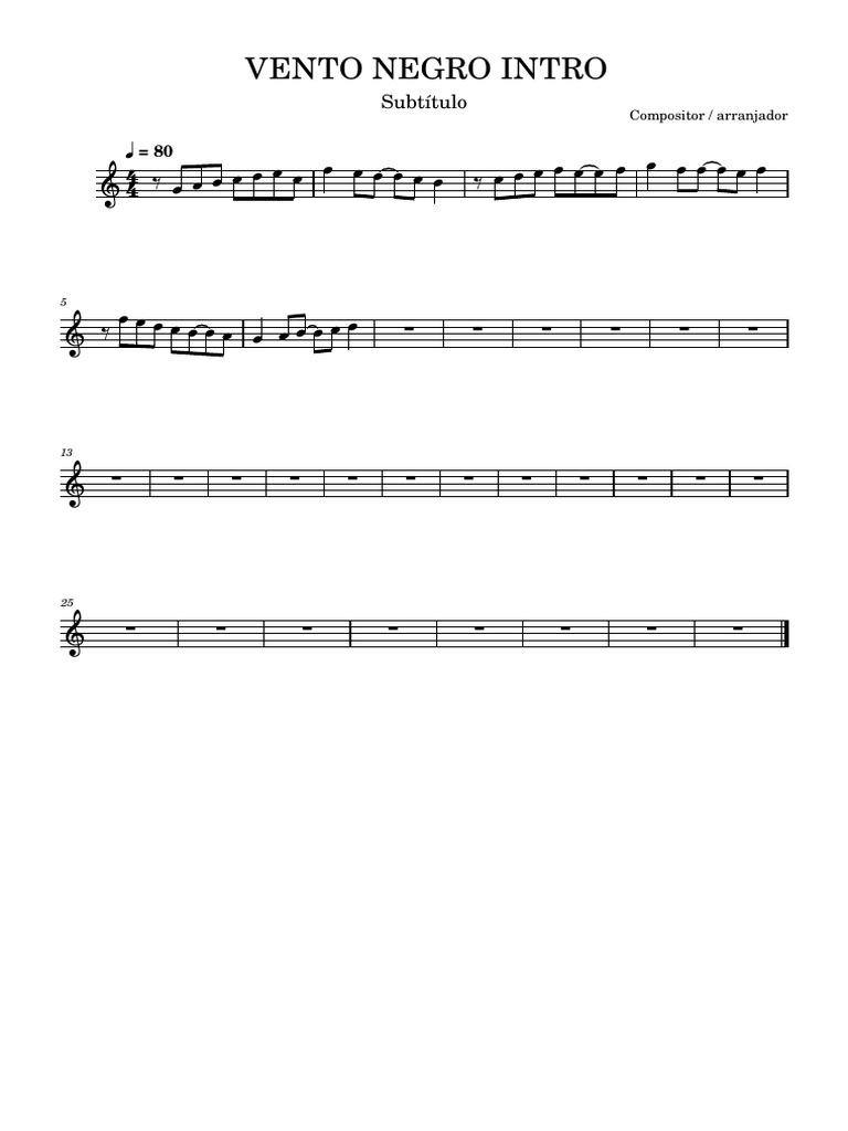 Vento Negro Intro | PDF