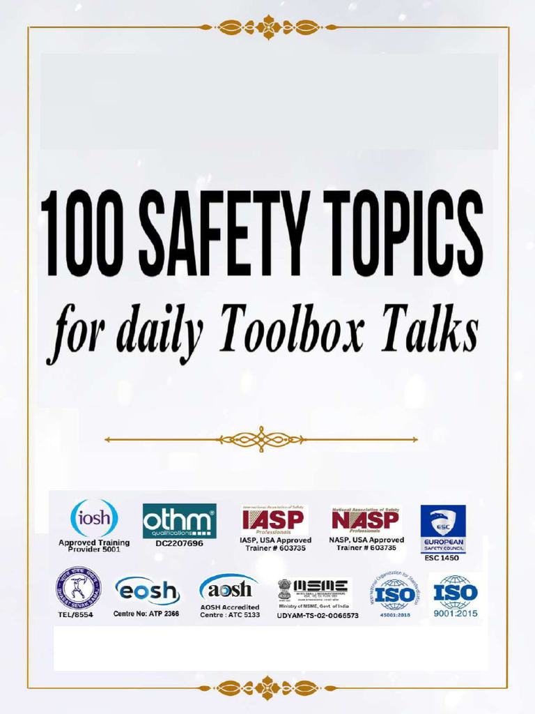 100 SAFETY TOPICS | PDF