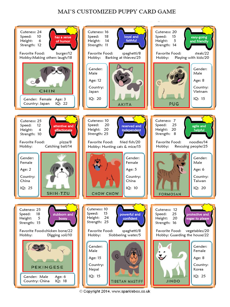 Pet Puppy Cards | PDF