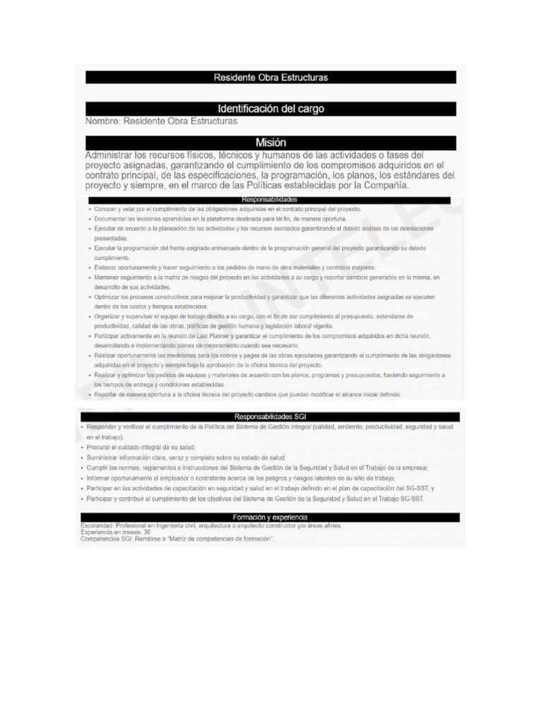 Perfil Residente | PDF