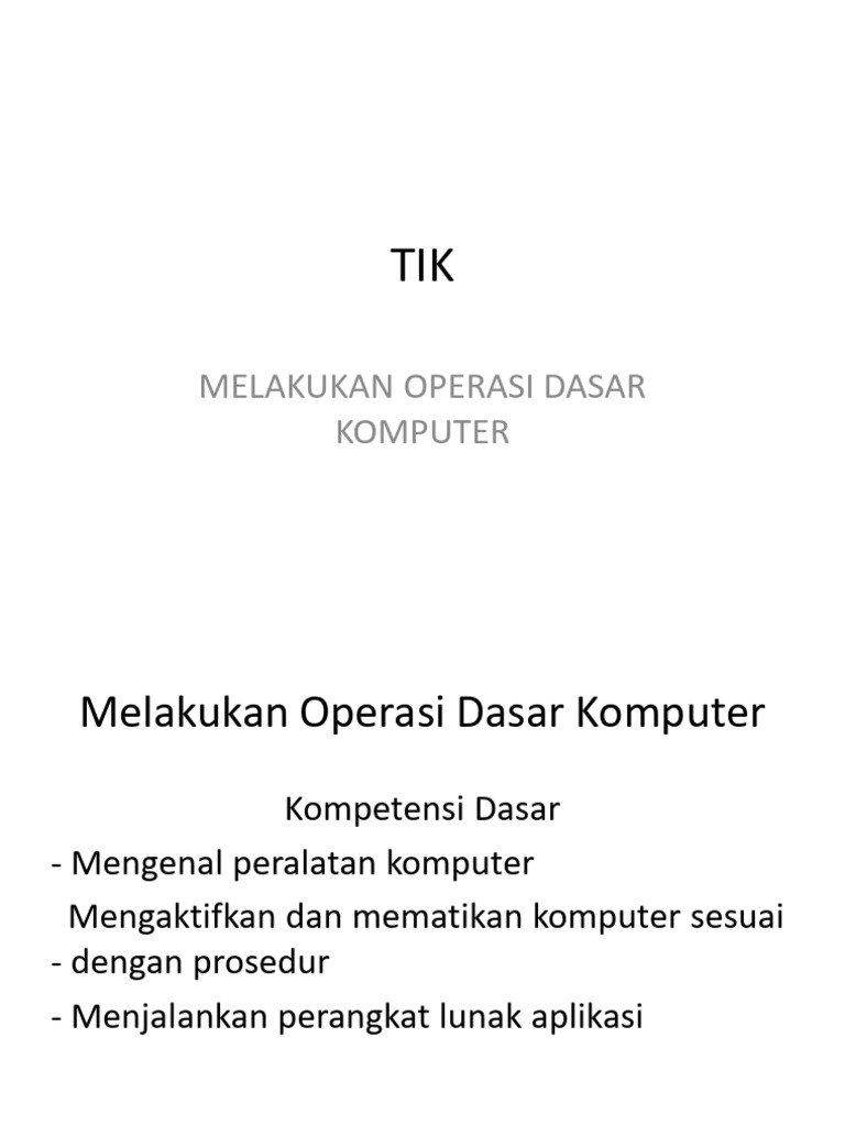 Tik | PDF