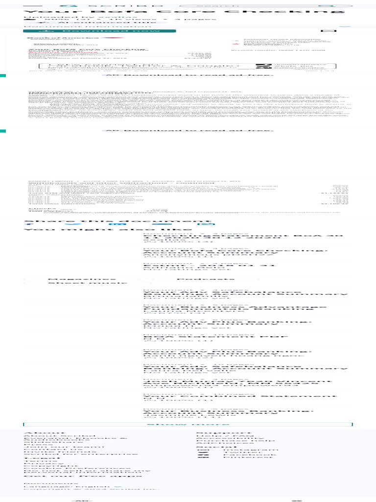 Your Bofa Core Checking PDF Cheque Deposit Account | PDF