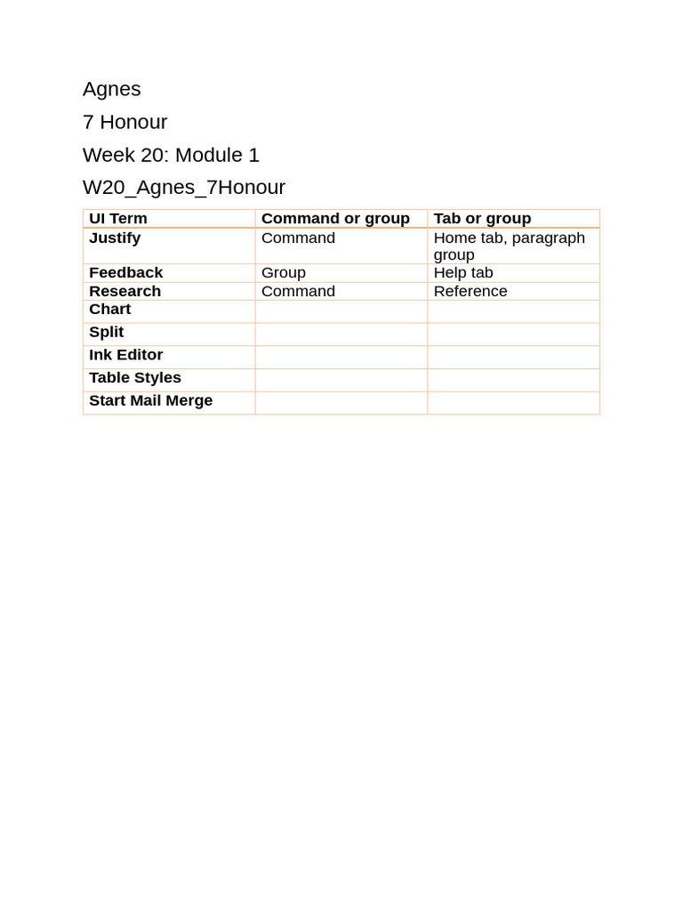 W20 Agnes 7honour | PDF