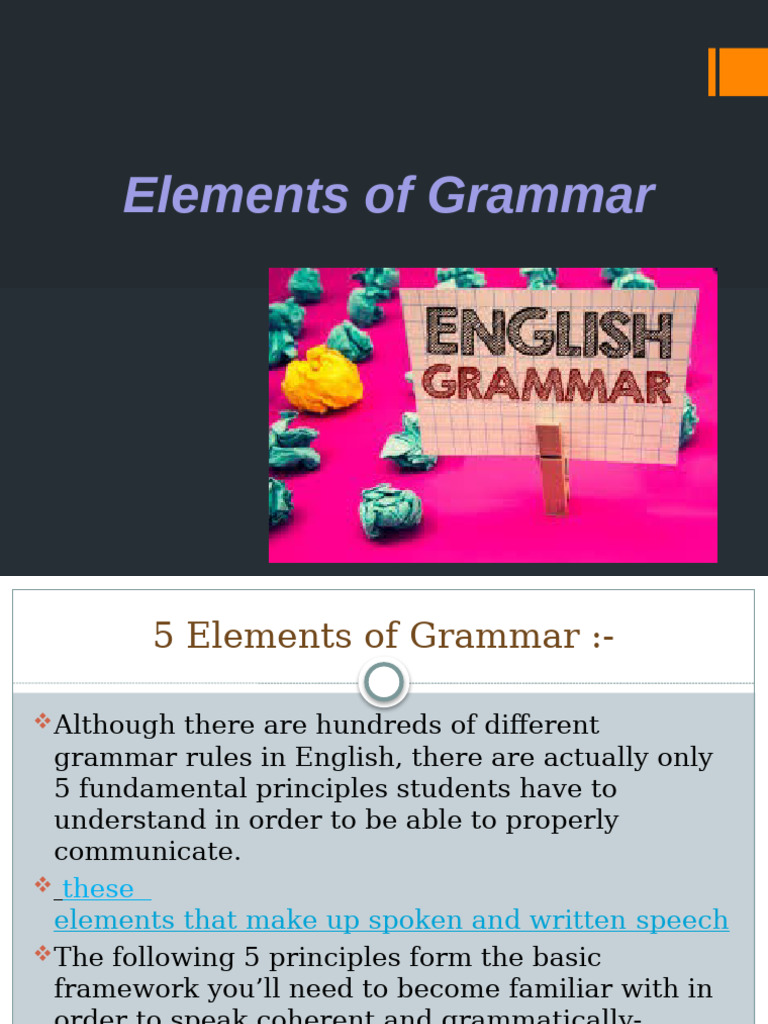Elements of Grammar | PDF