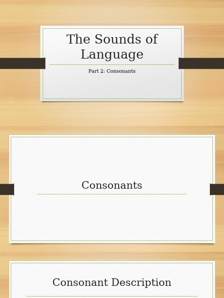 CH 1 Phonetics Consonants | PDF