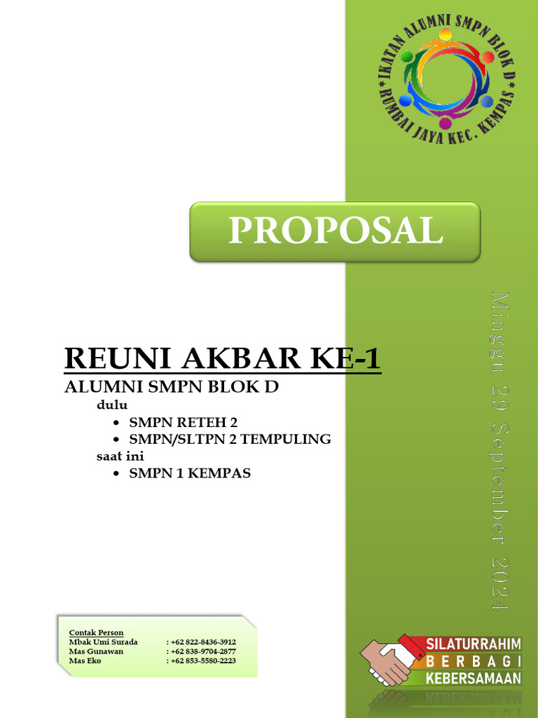 Proposal Reuni Akbar | PDF