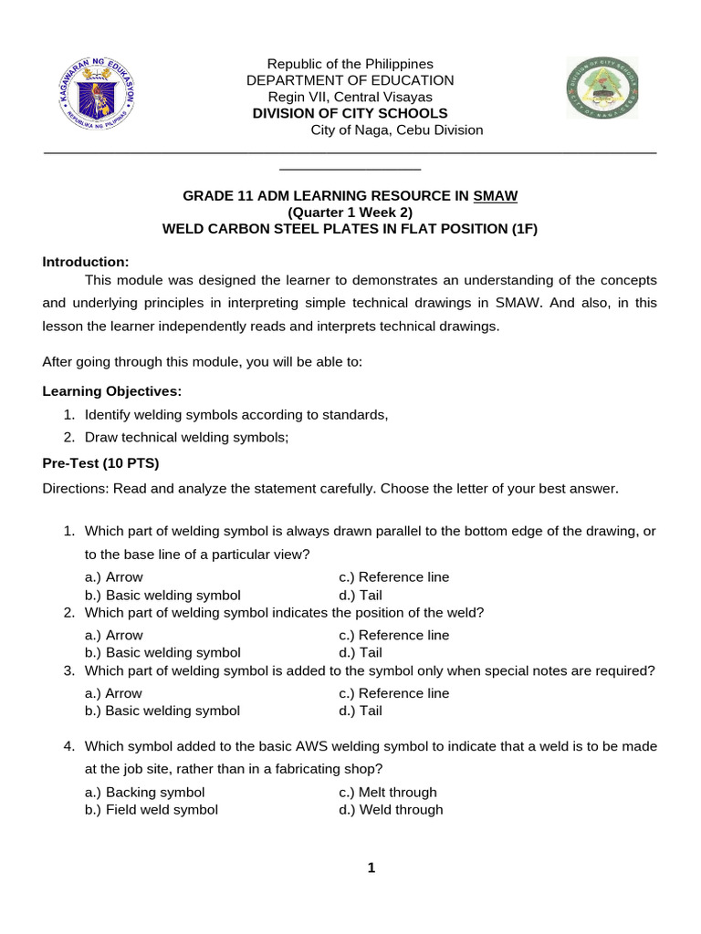 Smaw Grade 11 Q1 W2 | PDF