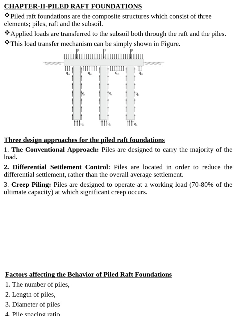 Chapter-Ii-Piled Raft Foundation | PDF