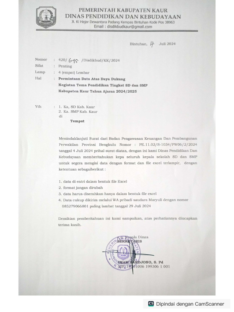 Permintaan Data | PDF