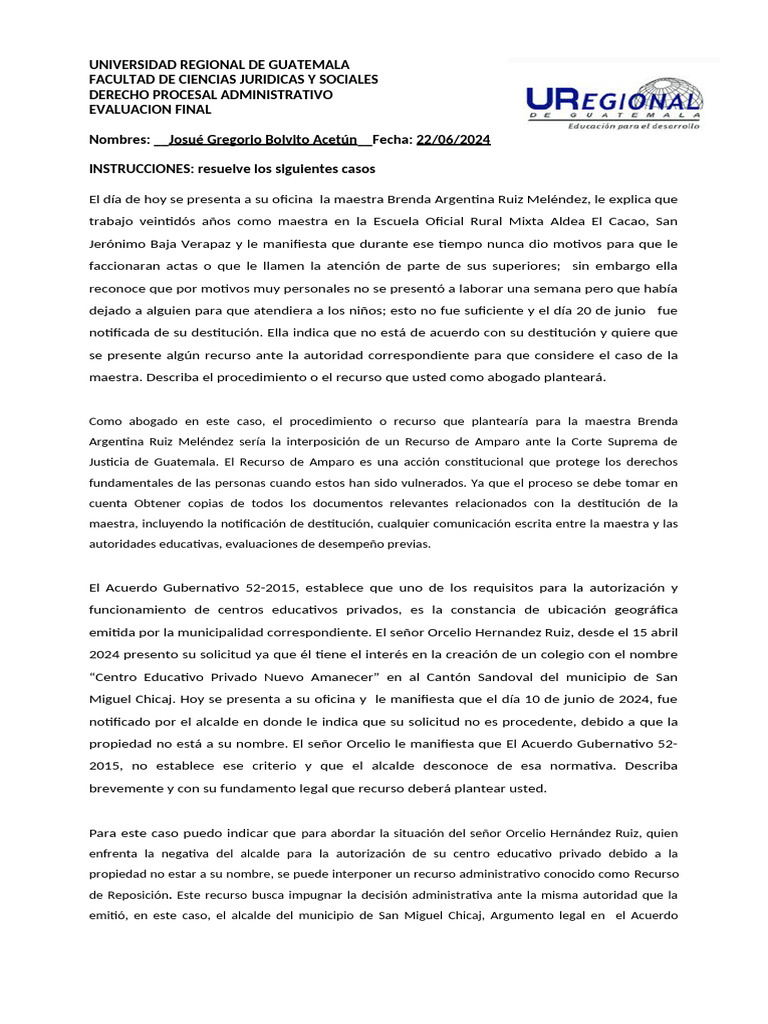 Examen Final Josué | PDF