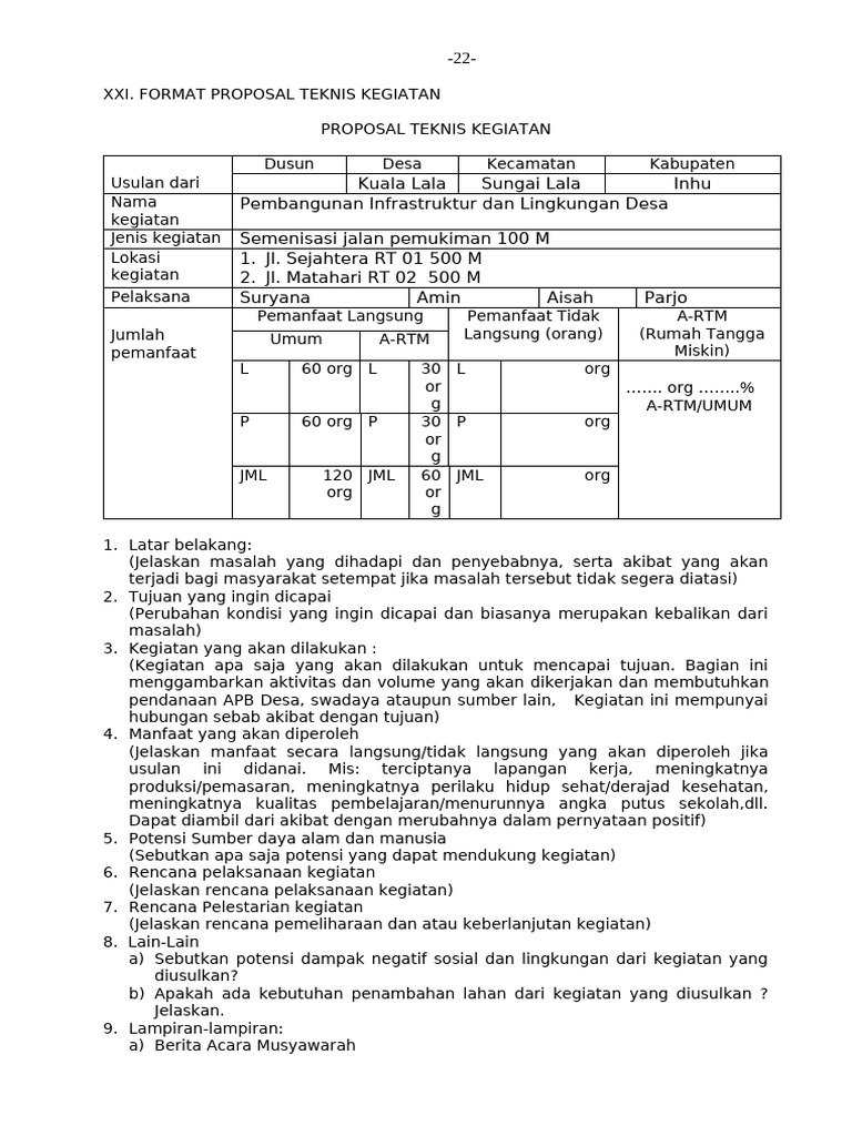 Desa Infrastructure Proposal | PDF