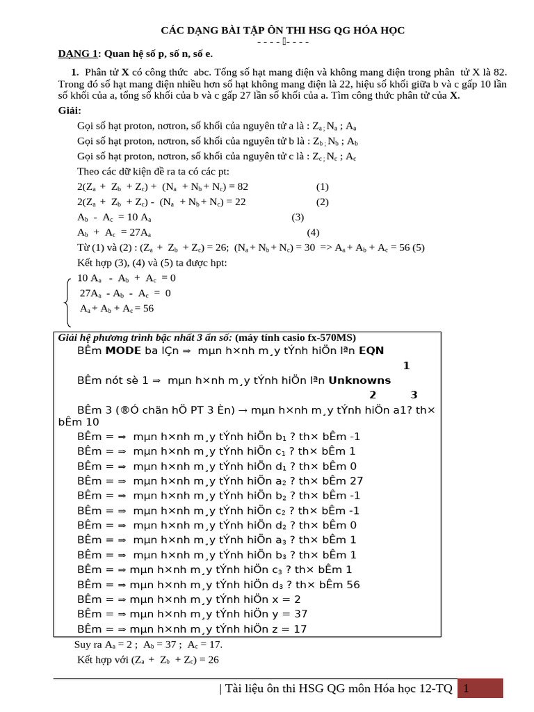 Tai Lieu HSG QG - 301202316 | PDF
