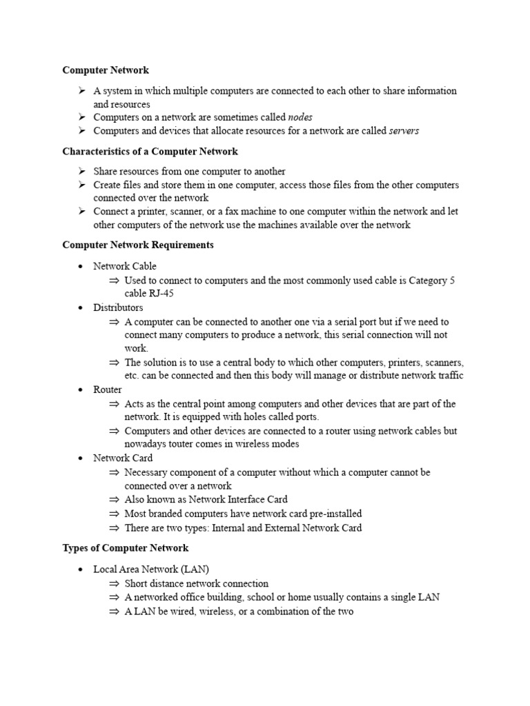Computer Network and Internet | PDF