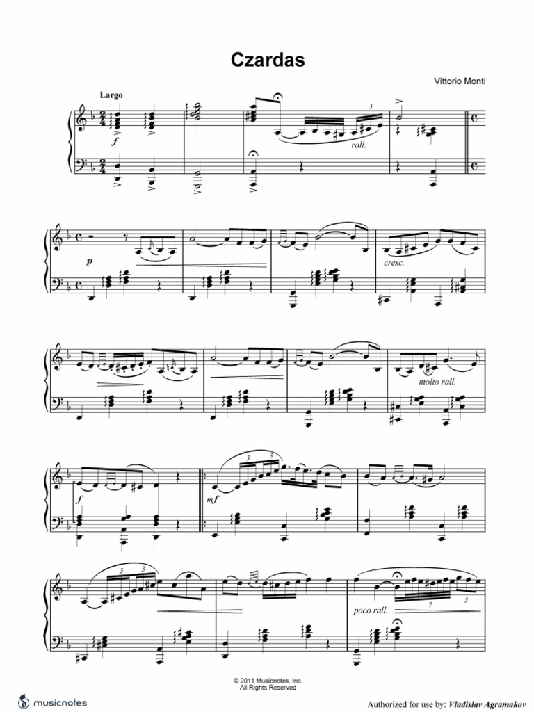 Monti Chardash Piano | PDF