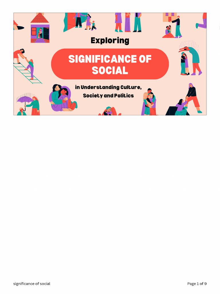 Social Significance Ppt Report UCSP | PDF