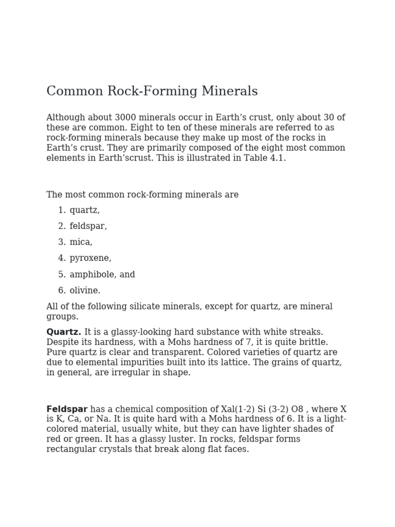 Common Rock | PDF