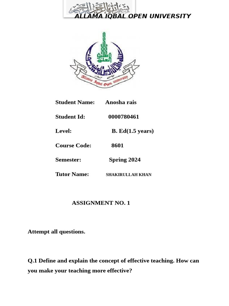 Assignment 8601 Ans | PDF