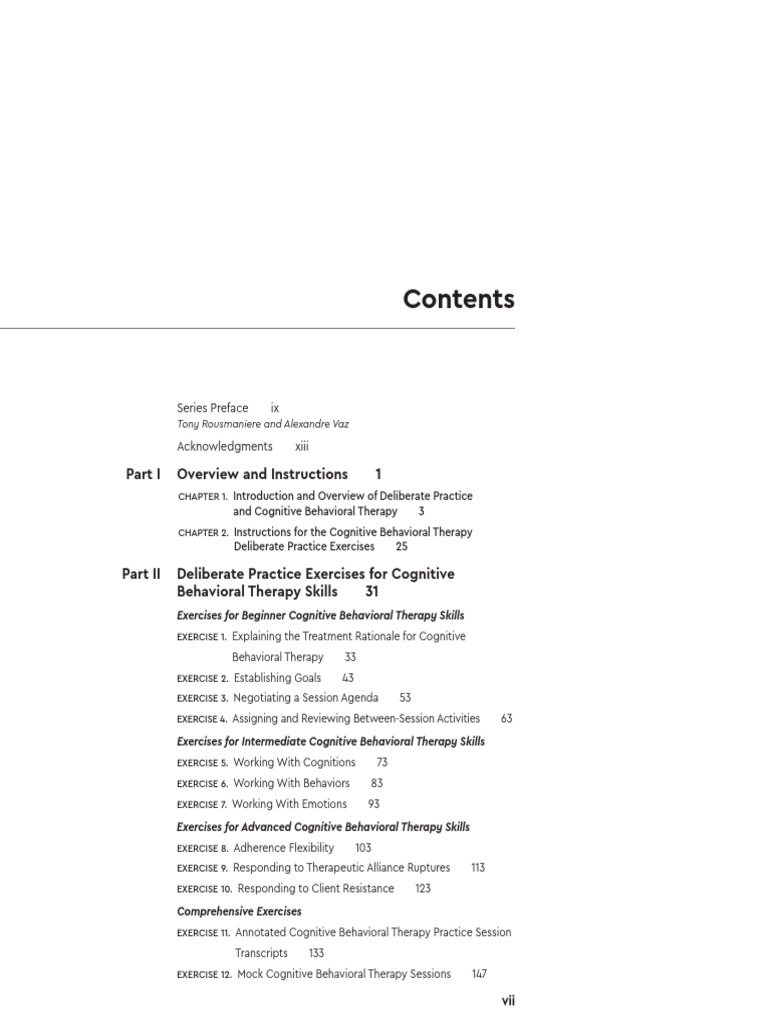 Deliberate Practice CBT Sample Chapter | PDF