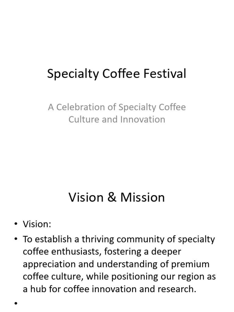 Specialty Coffee Festival Proposal | PDF