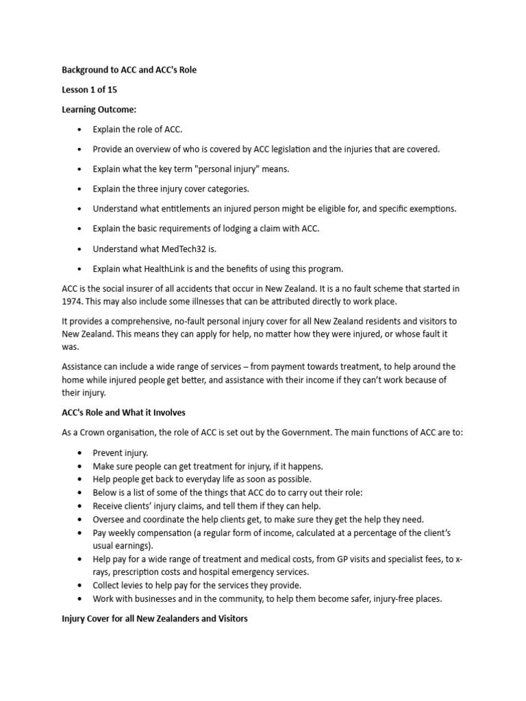 Background To Acc And Acc Module 5 Pdf